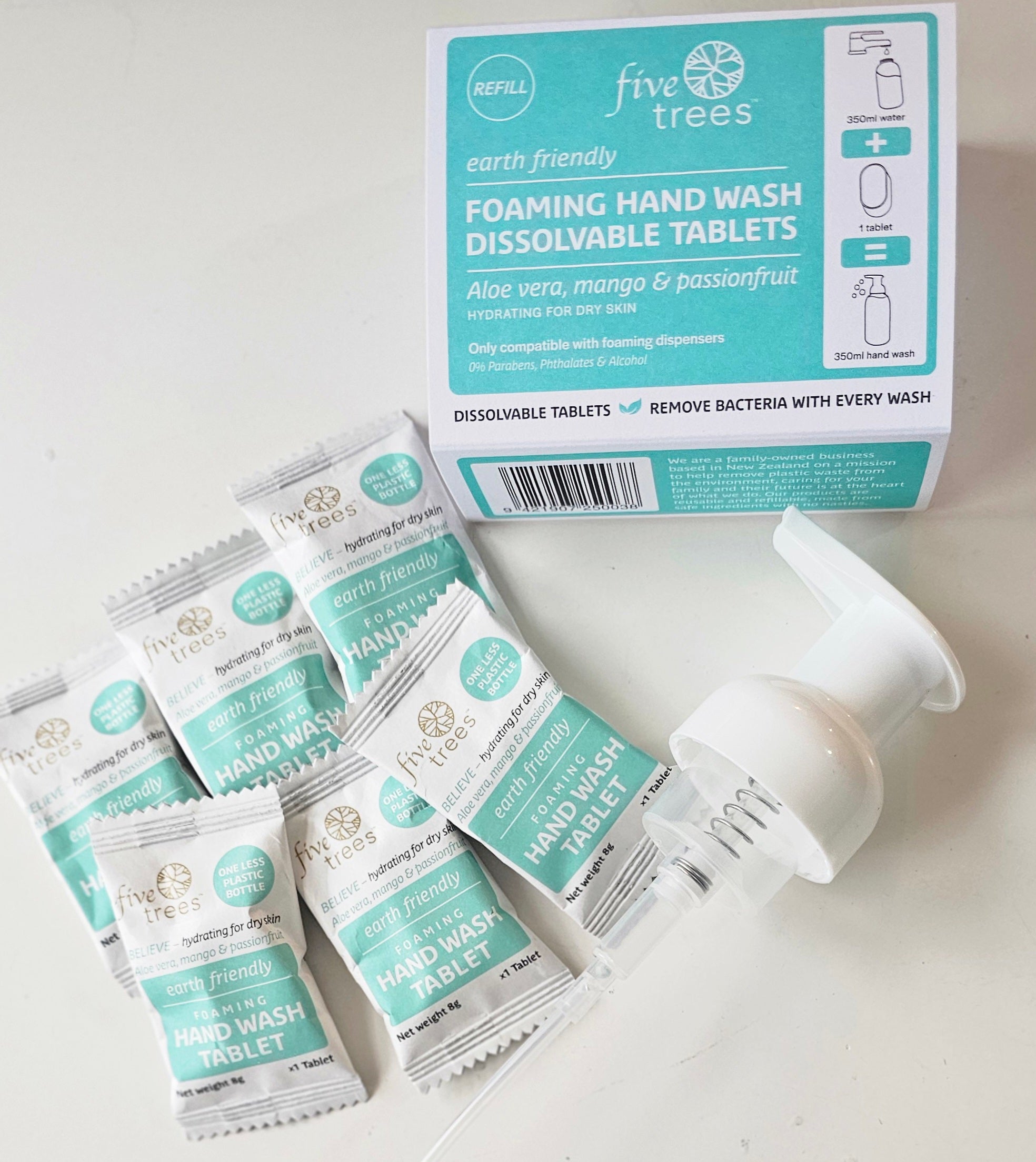PUMP replacement + Believe: HandWash Tablet Refill. – Five Trees